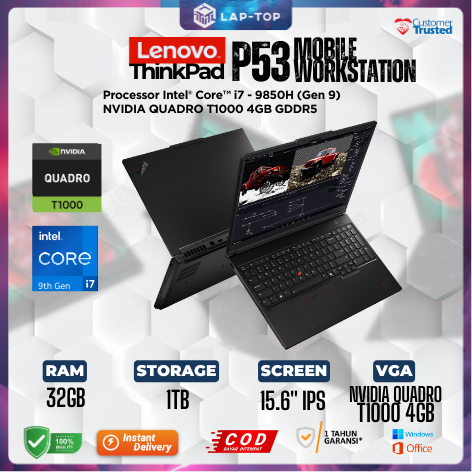 Jual Lenovo Thinkpad P15, P50, P51, P52, P53 Intel Xeon W-10855M RAM ...