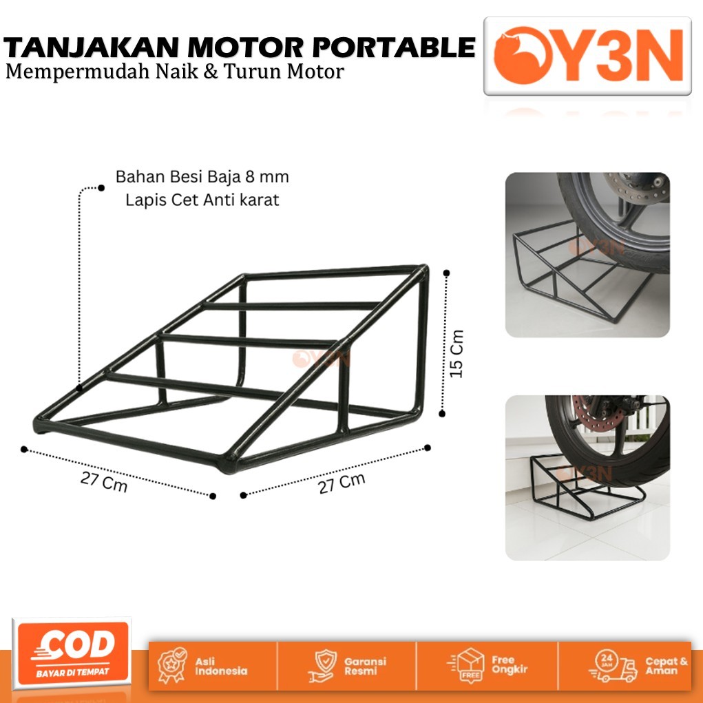 Jual Tanjakan Motor Portable Kuat — Ramp Motor Anti Slip untuk Naik ...