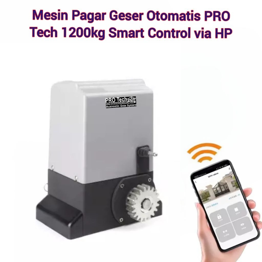 Jual Mesin Pagar Geser Otomatis PRO TECH 1200KG Smart | Sliding Gate ...