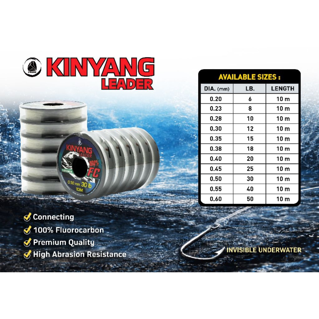 Jual SENAR LEADER FLUOROCARBON 100% KINYANG KERAS KAKU ( TRANSPARAN AIR ...