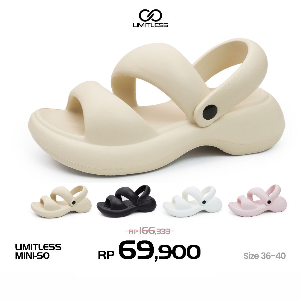 Jual LIMITLESS Sepatu Sandal Cewek Slip On MINI-SO Terbaru 2026 Sendal ...