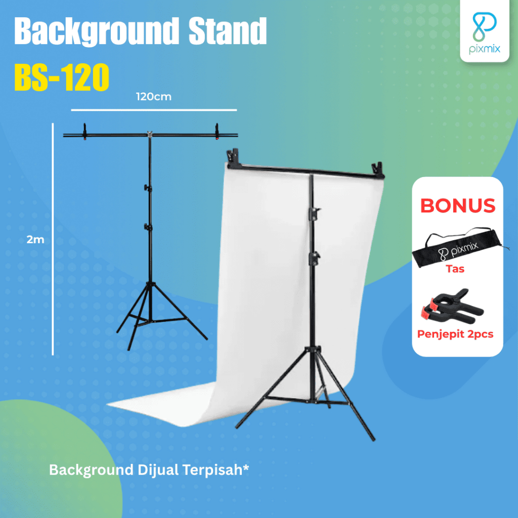 Jual BACKGROUND STAND / TIANG BACKGROUND MINI STUDIO FOTO - TINGGI 2 ...