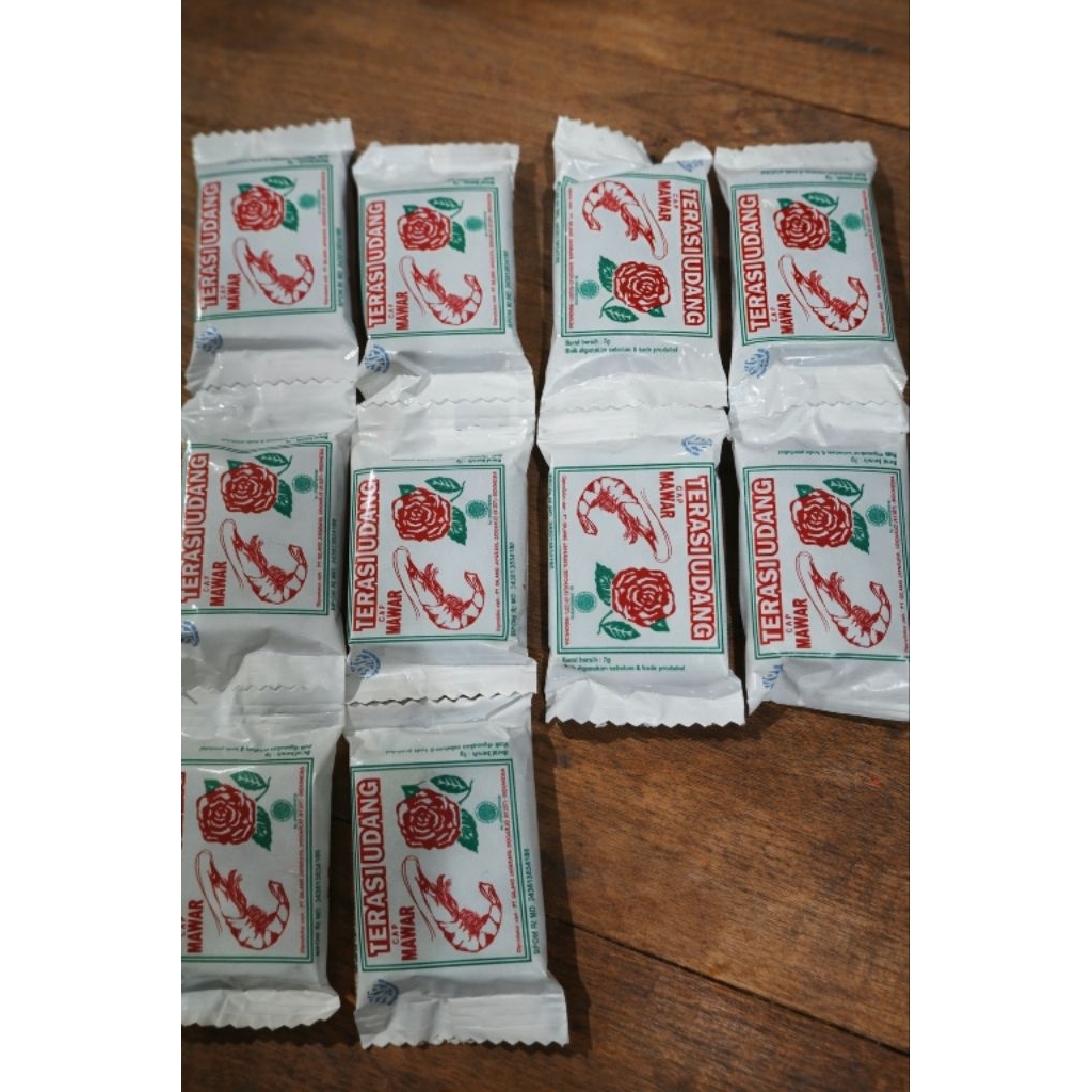 Jual terasi asli udang cap mawar 1pack isi 10 | Shopee Indonesia