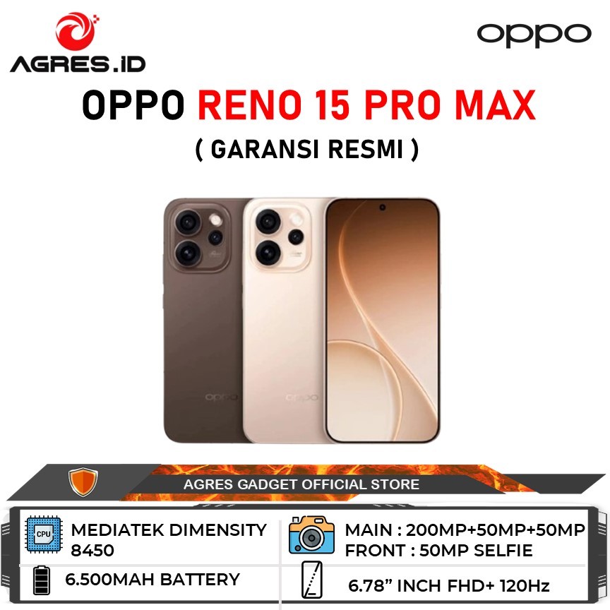 Jual OPPO Reno 15 Pro Max 5G 12GB/512GB Garansi Resmi OPPO Indonesia ...