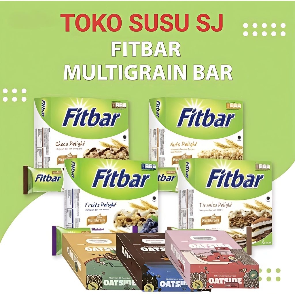 Jual FITBAR MULTIGRAIN SNACK BAR 5 12 X 20 G TIRAMISU FRUITS CHOCO ...