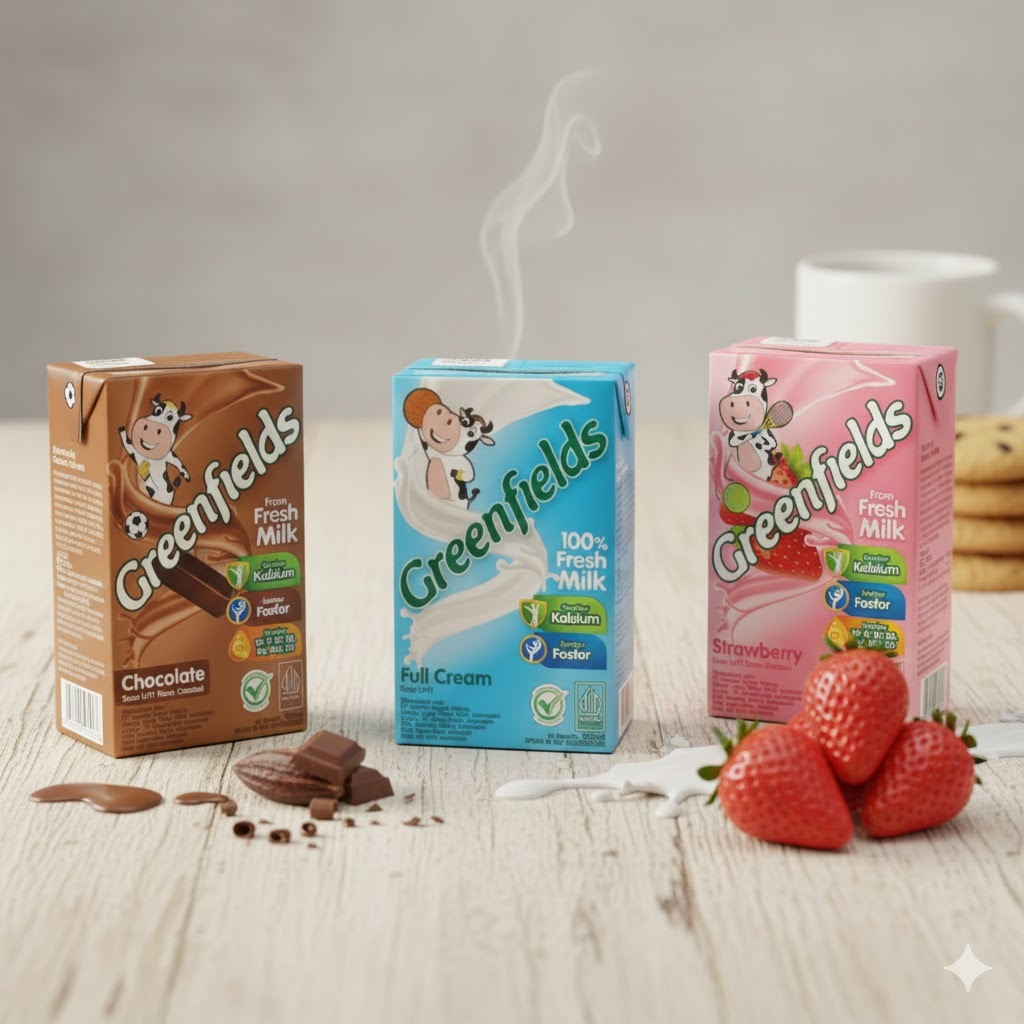 Jual SUSU UHT GREENFIELDS 105ML / GREENFIELDS UHT STRAWBERRY 105ML ...