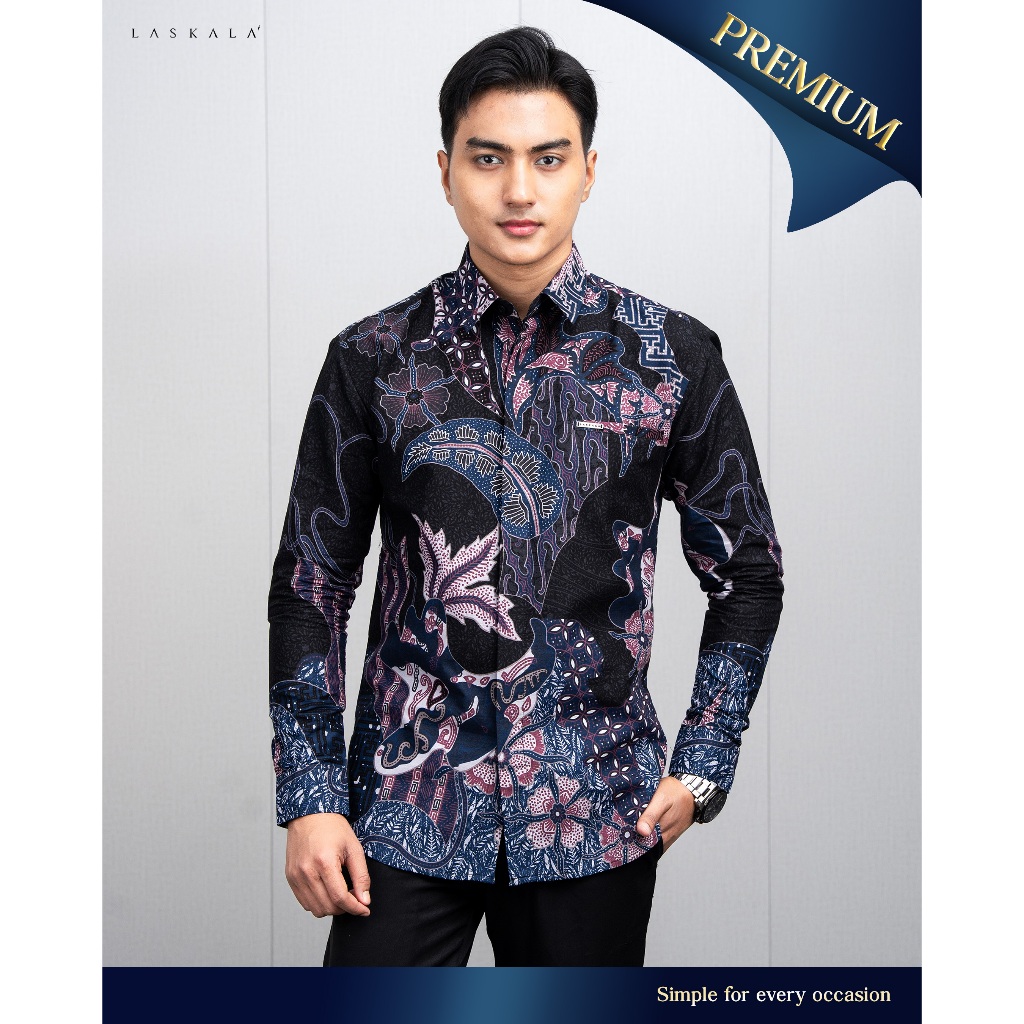 Jual Laskala Batik Premium Rananta Kemeja Batik Pria Slimfit Lengan ...