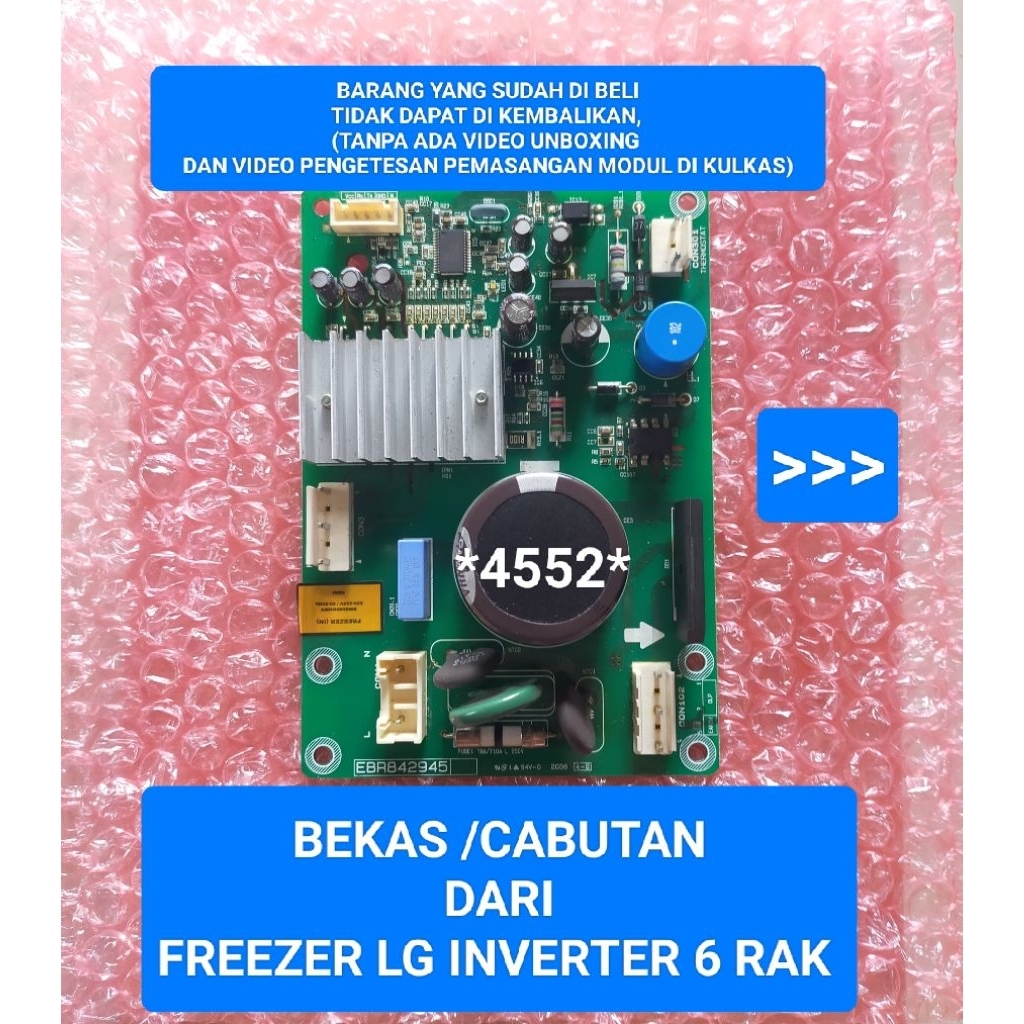 Jual EBR842945 4552 BMG089NHMV Modul kulkas pcb freezer lg inverter 6 ...