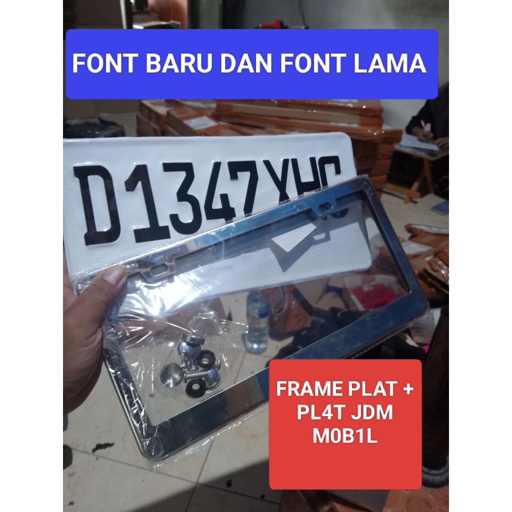 Jual FRAMELES PLAT JDM MOBIL / PL4T JDM FONT LAMA DAN FONT BARU ...