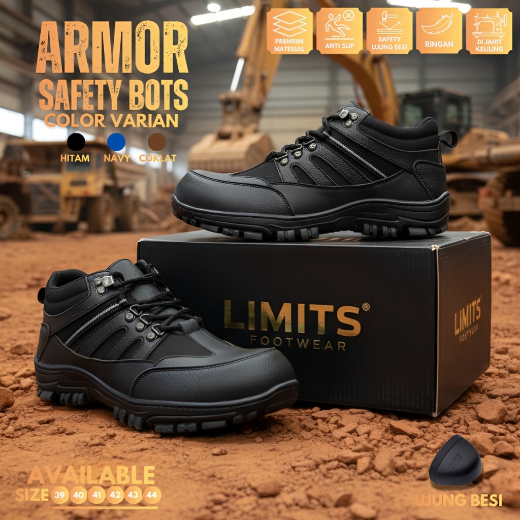 Jual Sepatu Safety Pria Boots Septi Ujung Besi - Sepatu Kerja Safety ...