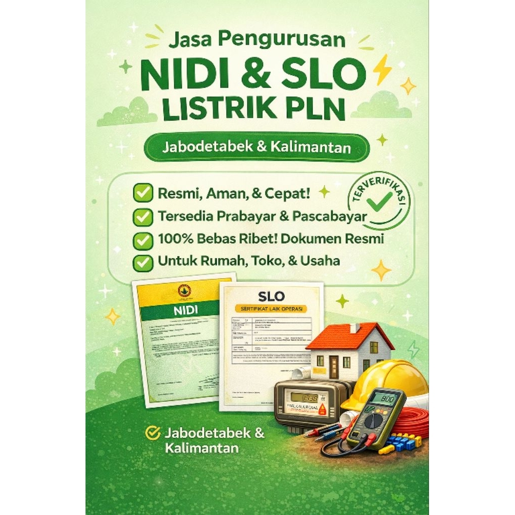 Jual Penerbitan NIDI dan SLO Berlisensi Untuk Syarat Pasang Baru ...