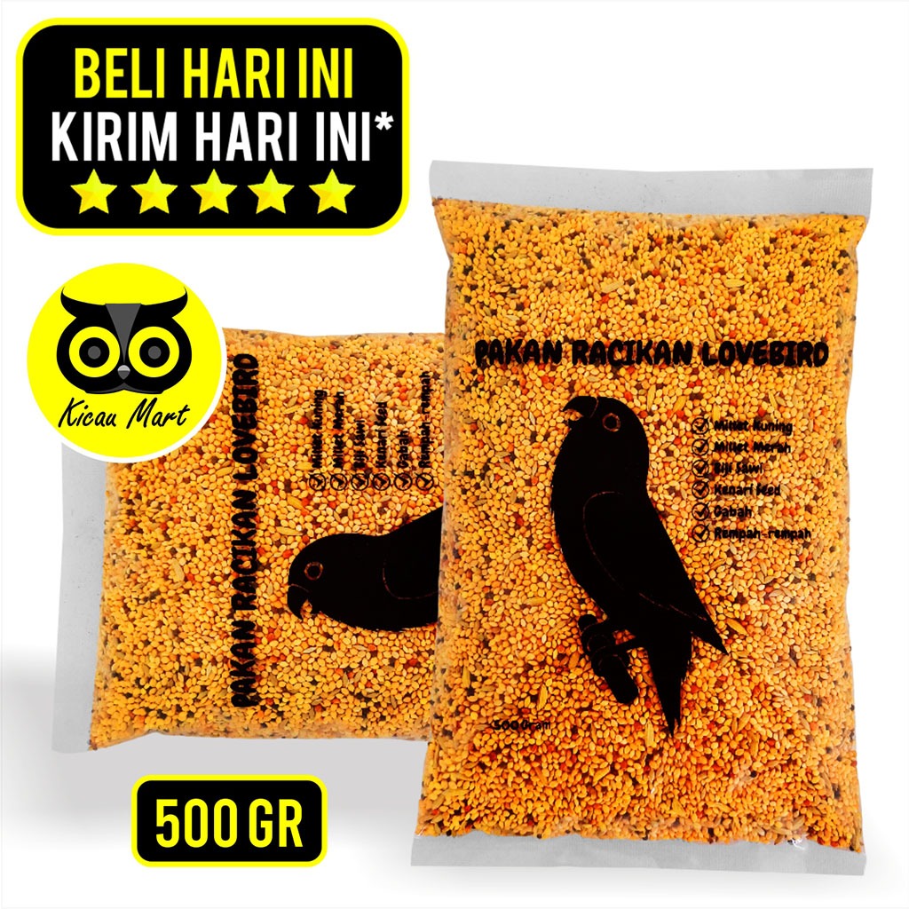 Jual KICAU MART Milet Campur Pakan Racikan Lovebird 500gr Lengkap ...