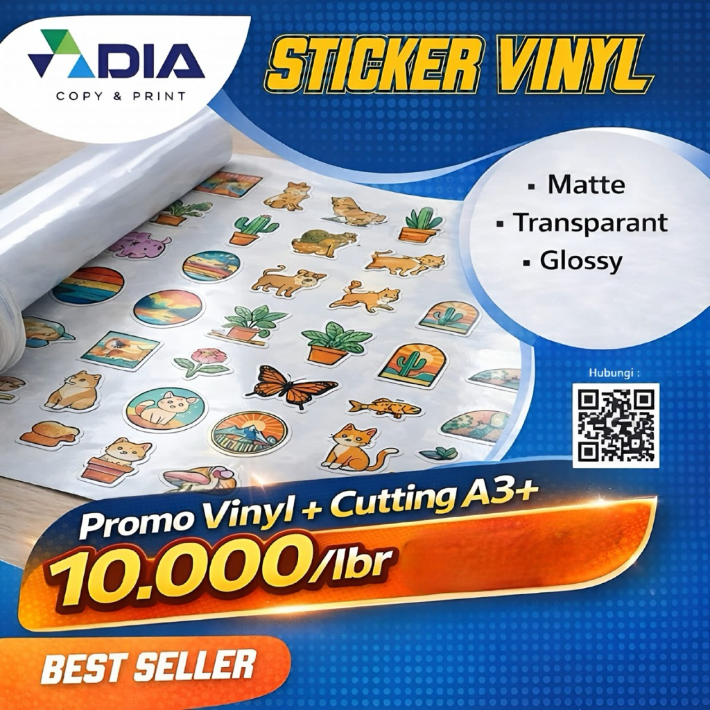Jual Cetak Stiker Vinyl | Sticker Vinyl | Ukuran A3+ | Stiker Label ...