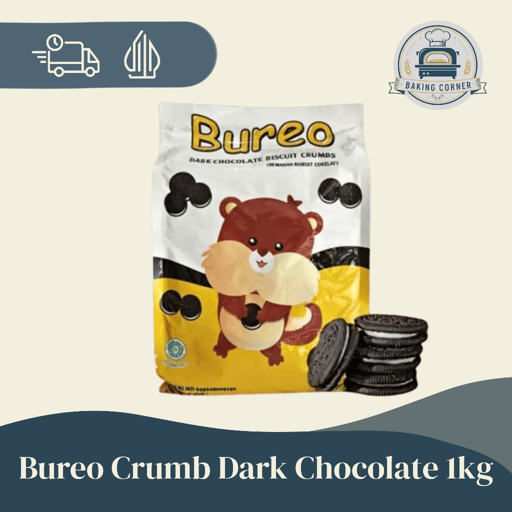 Jual BUREO DARK CRUMB 1KG - Remahan Biskuit Hitam Oreo / Topping ...
