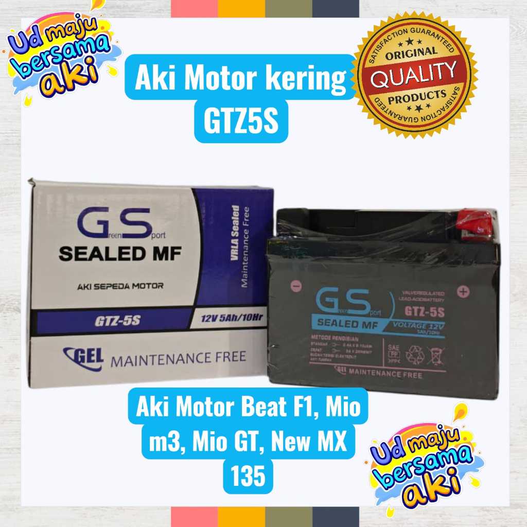 Jual Aki Motor Honda Beat F1 CW CBS CARBU GTZ5S AKI KERING MF Aki ...