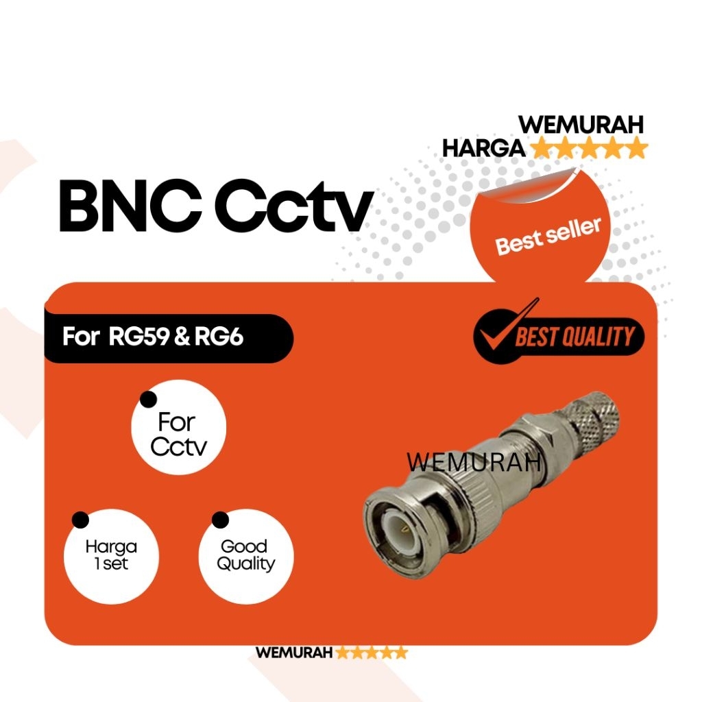 Jual BNC CCTV Drat - Jack Connector CCTV | Shopee Indonesia