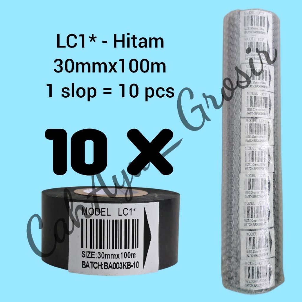 Jual 10pcs - Ribbon Hot Foil LC1* 30mm x 100m Pita Tinta Coding Expired ...
