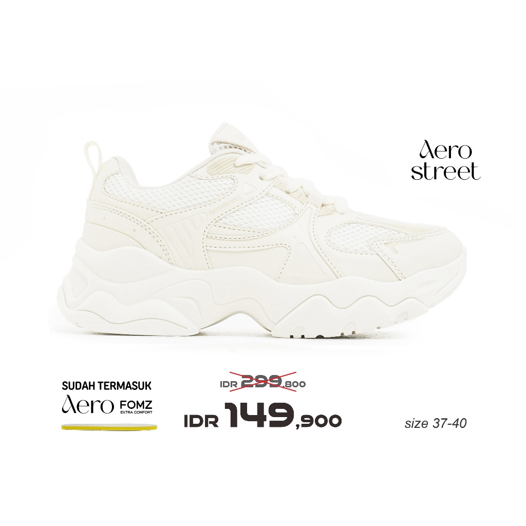 Jual Aerostreet Callie Sneakers Wanita Natural/Peach/Merah Muda Sepatu ...