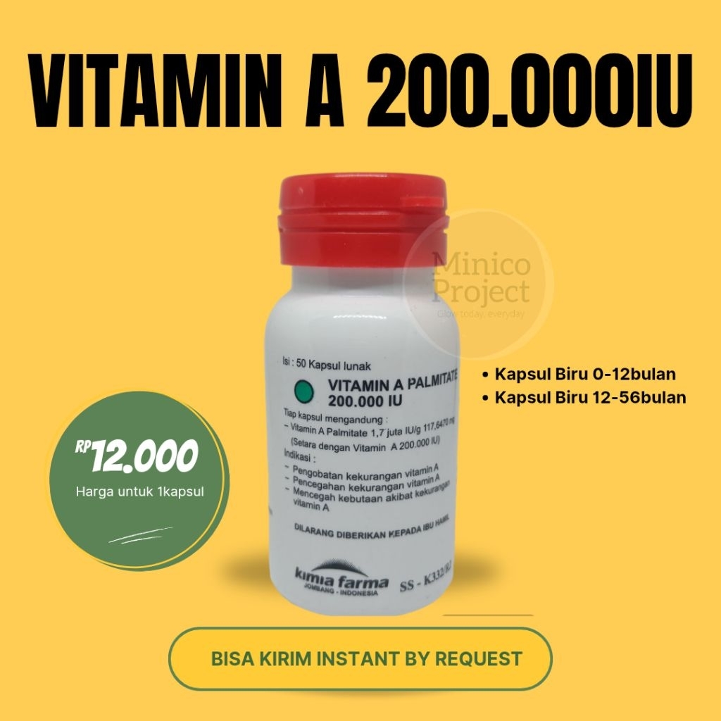 Jual Vitamin A 200.000 IU - Vitamin posyandu Merah kimia Farma/Lucas ...
