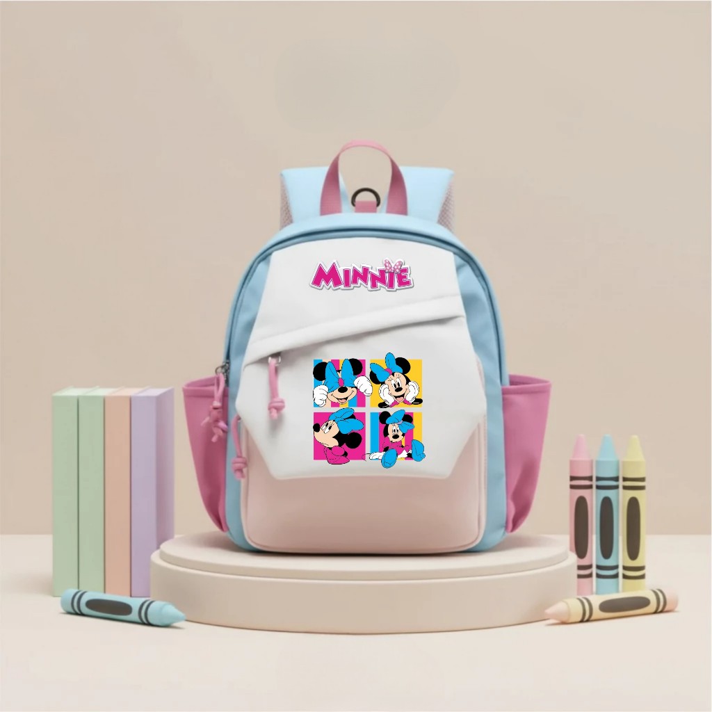 Jual Catenzo - CUT 029 Pink Tas Ransel Anak PAUD TK Motif Minnie Tas ...