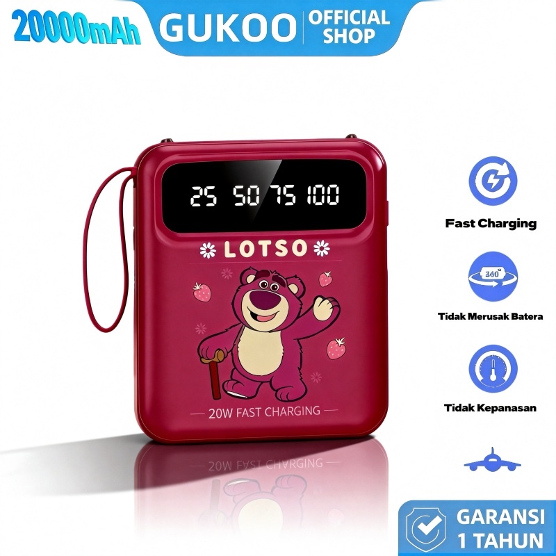 Jual GUKOO Power Bank 20000mAh PD20W Fast Charging!! - Desain Mini ...