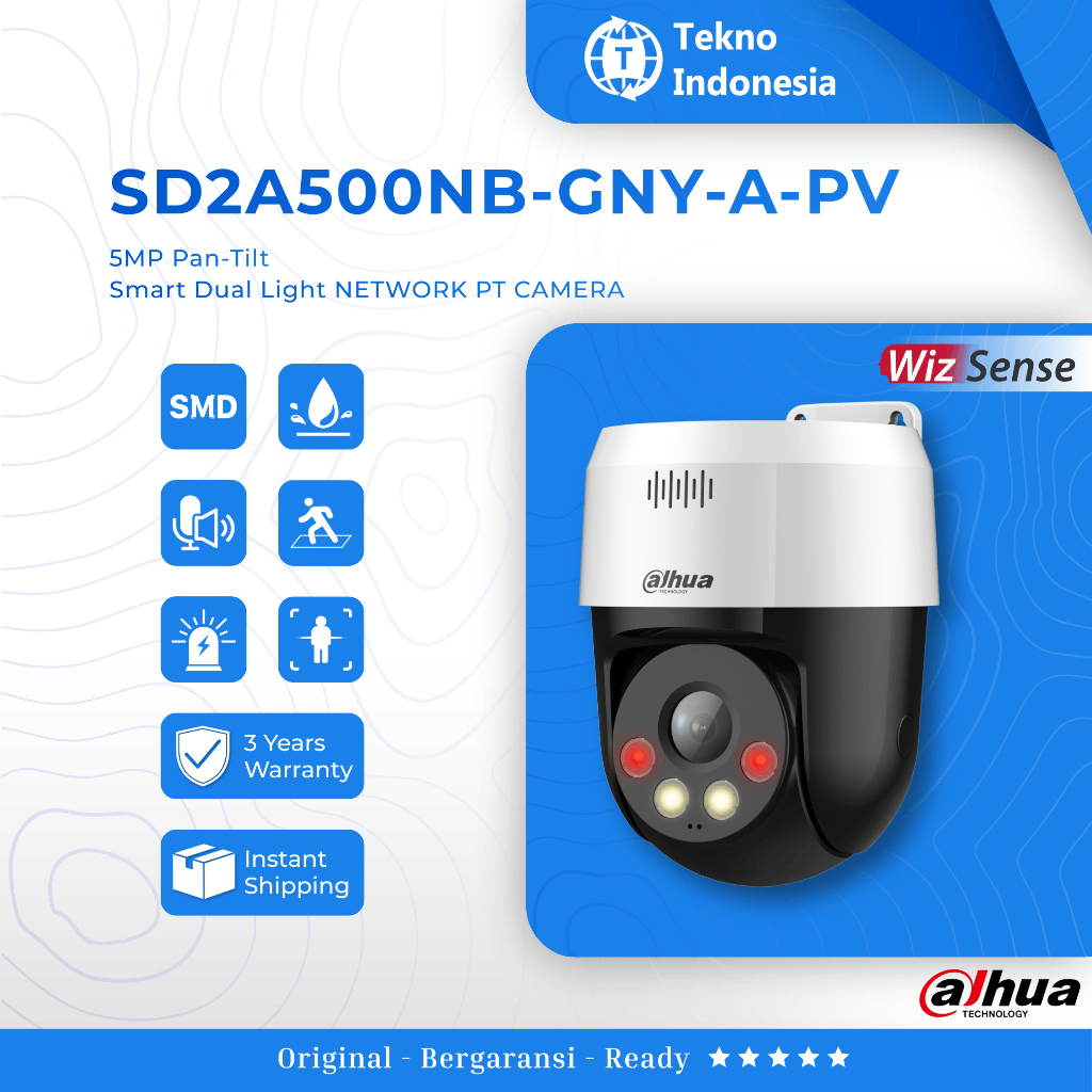 Jual DAHUA SD2A500NB-GNY-A-PV 5MP Smart Dual Light Network PT Camera ...