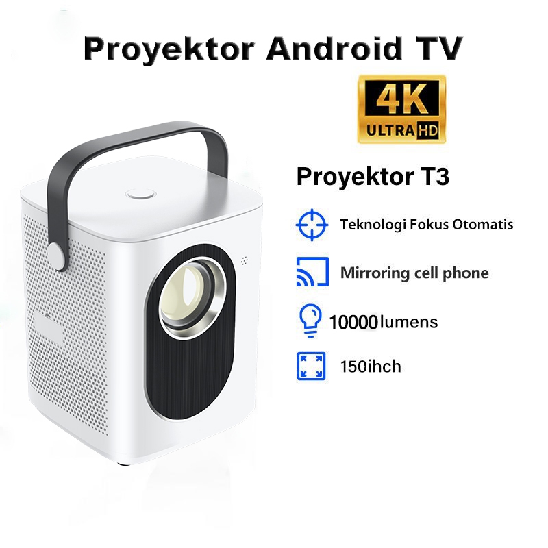Jual Proyektor 1080P HD Android Portable Smart Proyektor WIFI Bluetooth ...