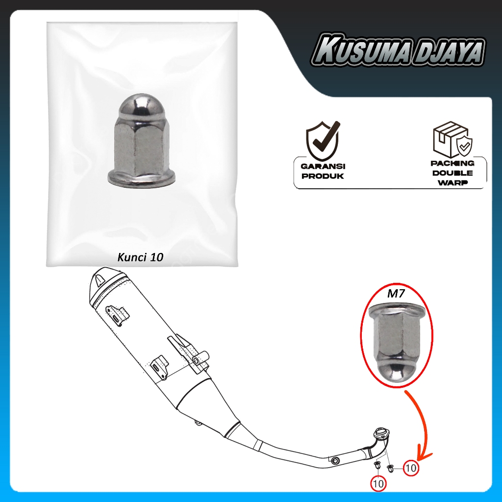 Jual MUR BAUD BAUT 7MM KNALPOT PCX VARIO 160 SATUAN | Shopee Indonesia