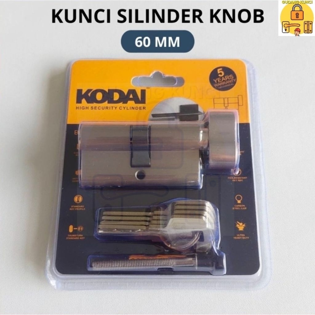 Jual Silinder Kunci Pintu Knob / Silinder Knob Putar Kuningan Kodai ...