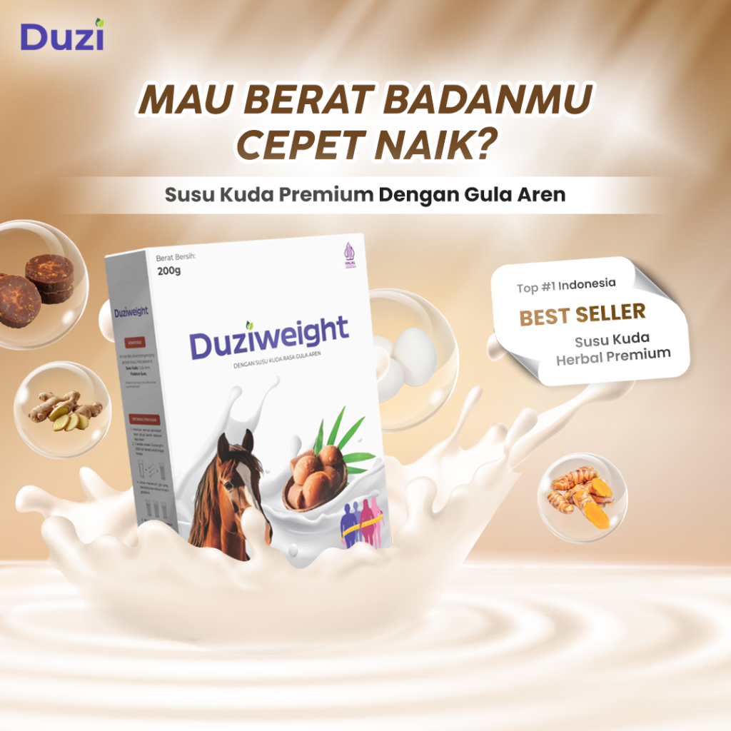Jual Duzi Weight - Susu Kuda Herbal Penambah Berat Badan 200gr Nutrisi ...