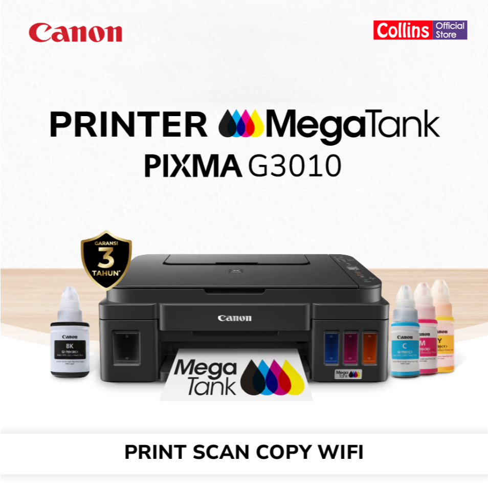 Jual Printer Ink Tank CANON PIXMA G3010 - Print Scan Copy Wifi ...