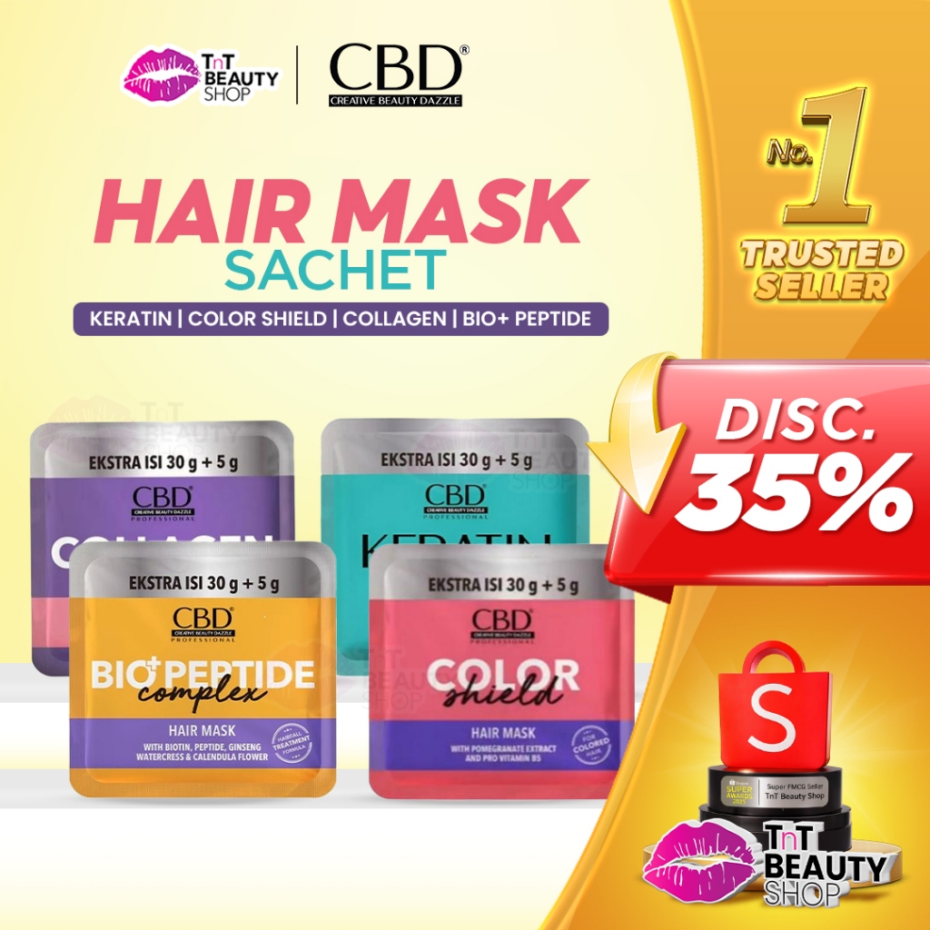 Jual CBD Hair Mask SACHET Series | CBD Keratin | CBD Color Shield | CBD ...