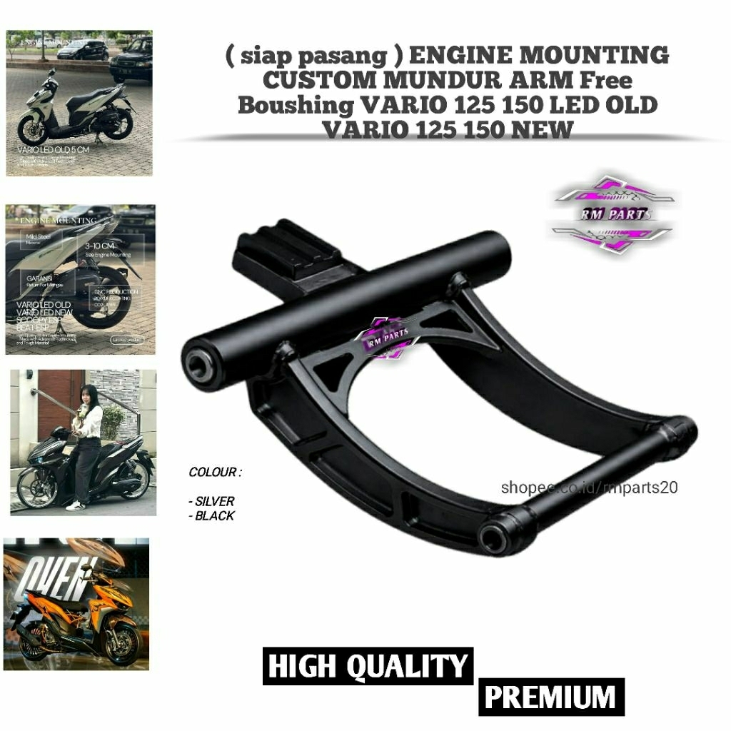 Jual ( siap pasang ) ENGINE MOUNTING CUSTOM MUNDUR ARM VARIO 125 150 ...