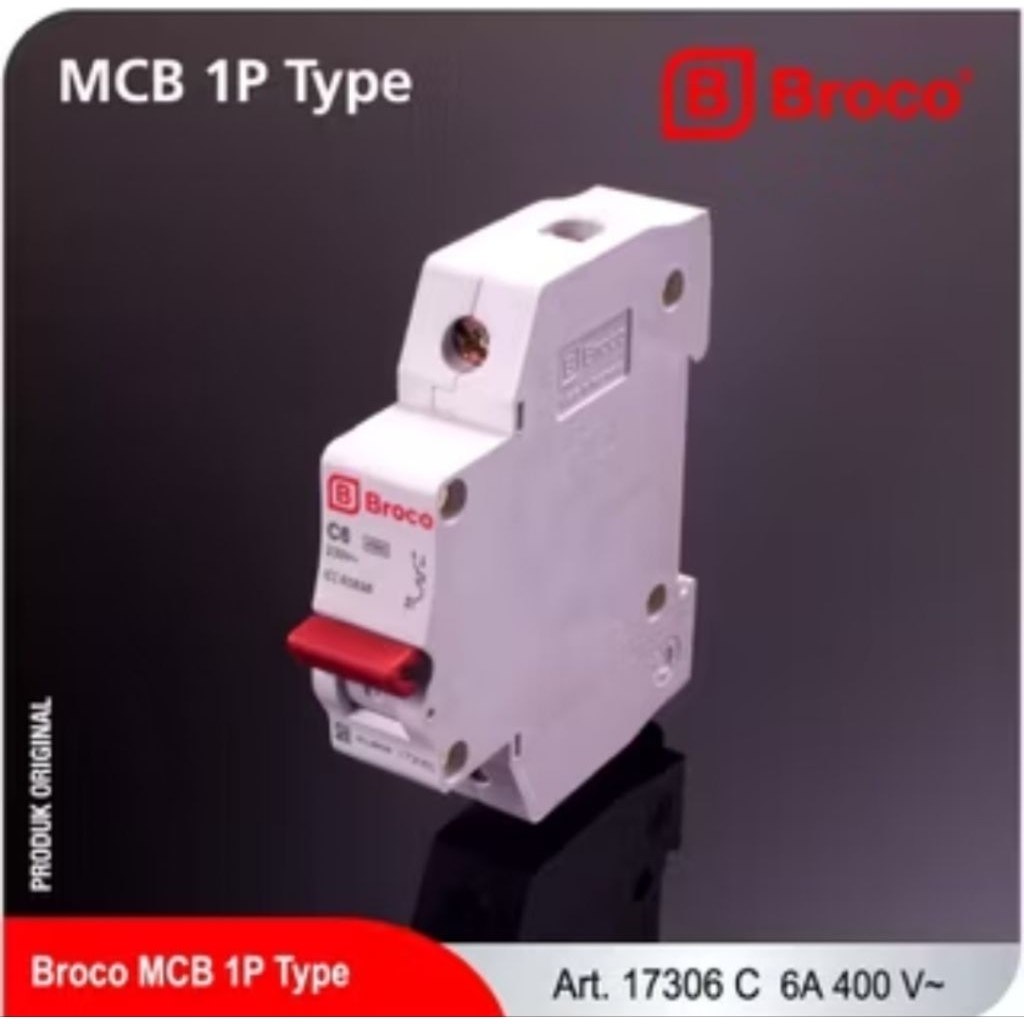 Jual MCB BROCO 1 PAS 6A BROCO BARU DAN ORIGINAL BROCO | Shopee Indonesia