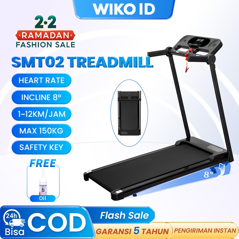 Jual WikoID Listrik Treadmill SMT02 Incline LED Display Heart Rate ...