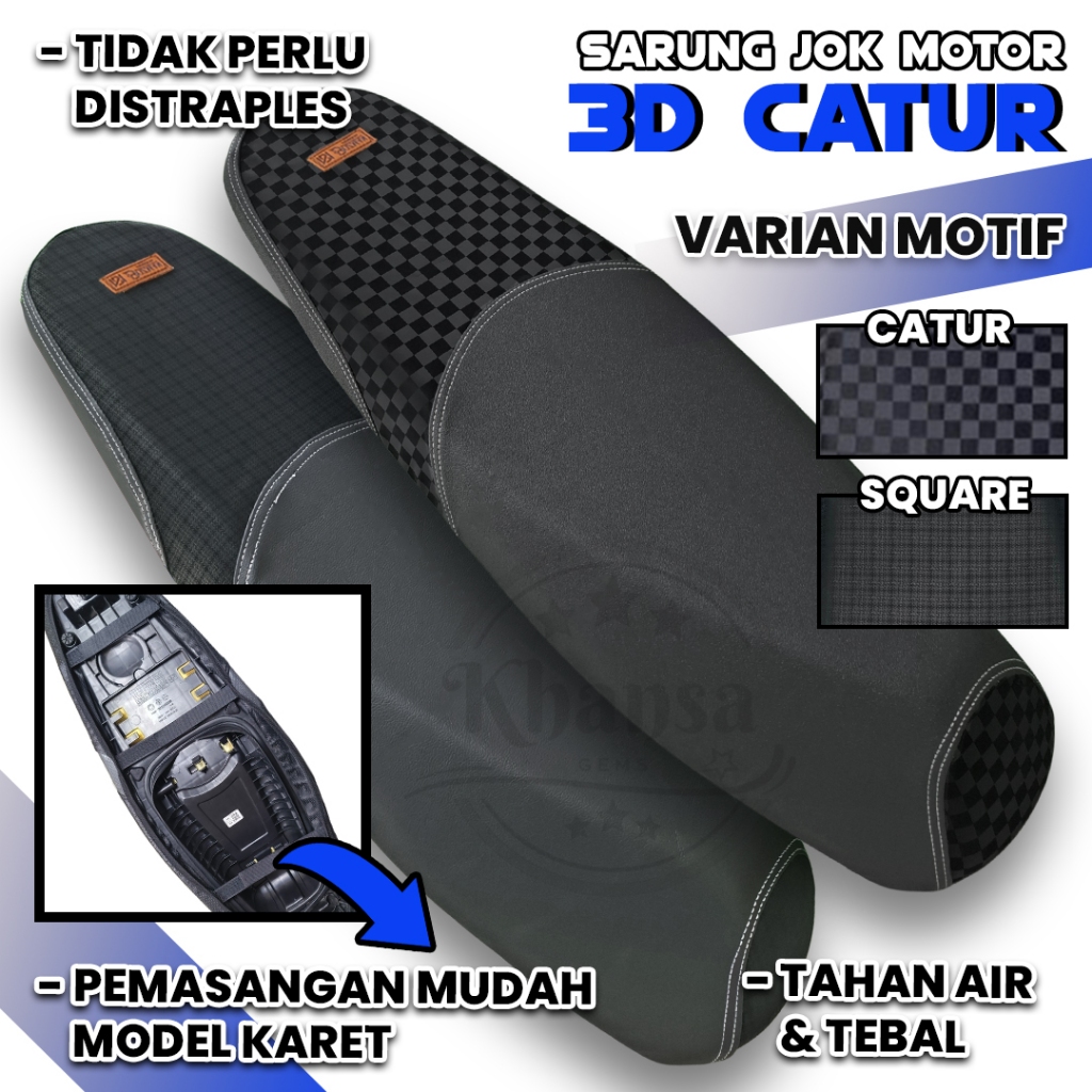 Jual Sarung Cover Jok Motor Bozman Carbon Motif Catur 3D Waterproof ...