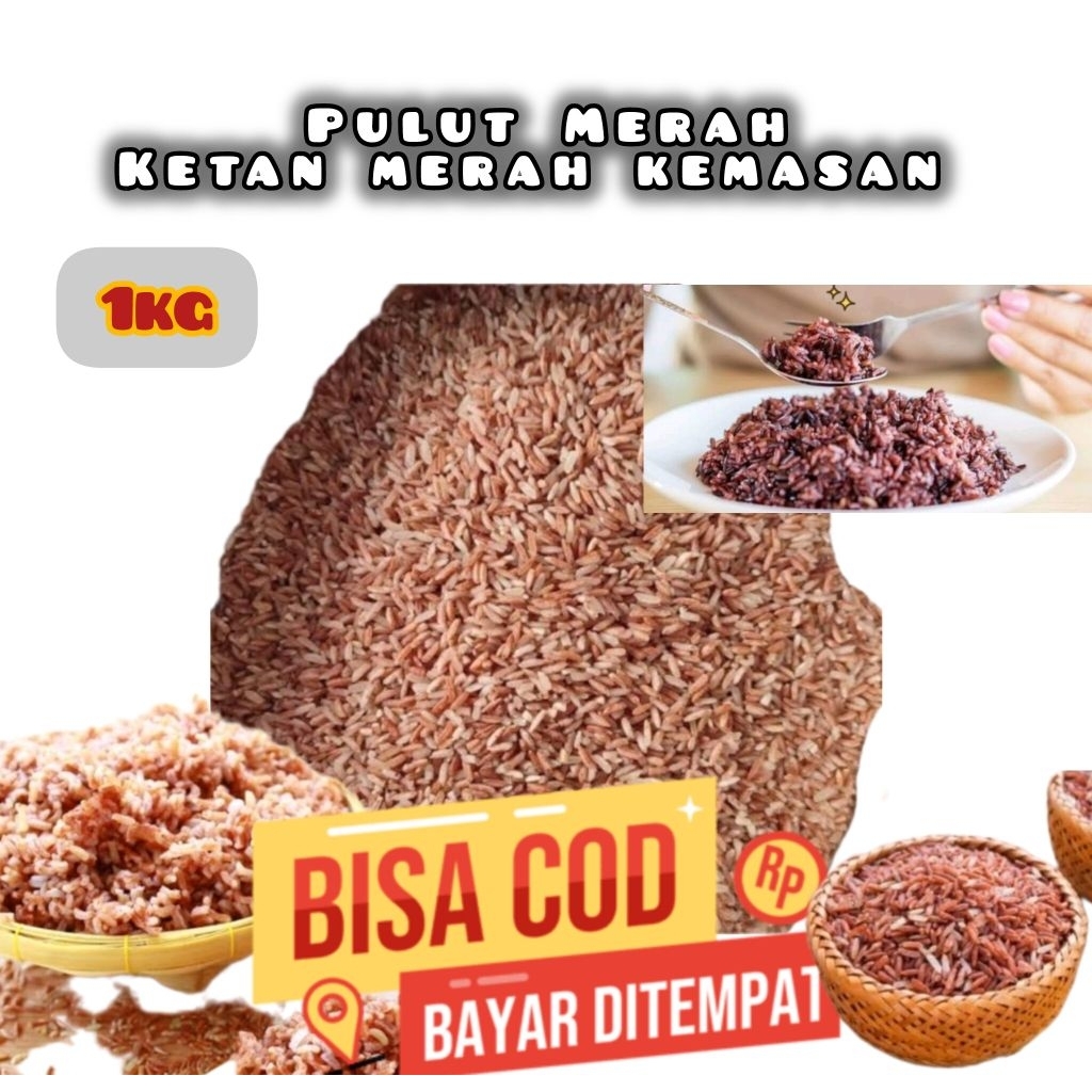 Jual Pulut Merah Ketan Merah Kemasan 1kg | Shopee Indonesia