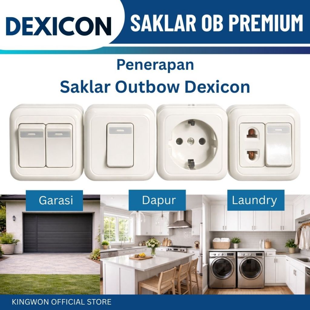 Jual Saklar Lampu Outbow Engkel Seri Stop Kontak Dinding Premium OB ...