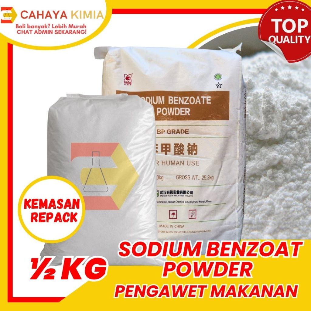 Jual Sodium Benzoat / Natrium Benzoat Wuhan - 500gr Pengawet Makanan ...
