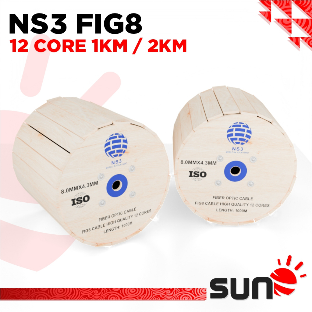 Jual KU Mini FIGURE 8 NS3 4/6/12 Core G.652D Drum 1KM / 2KM - Kabel ...