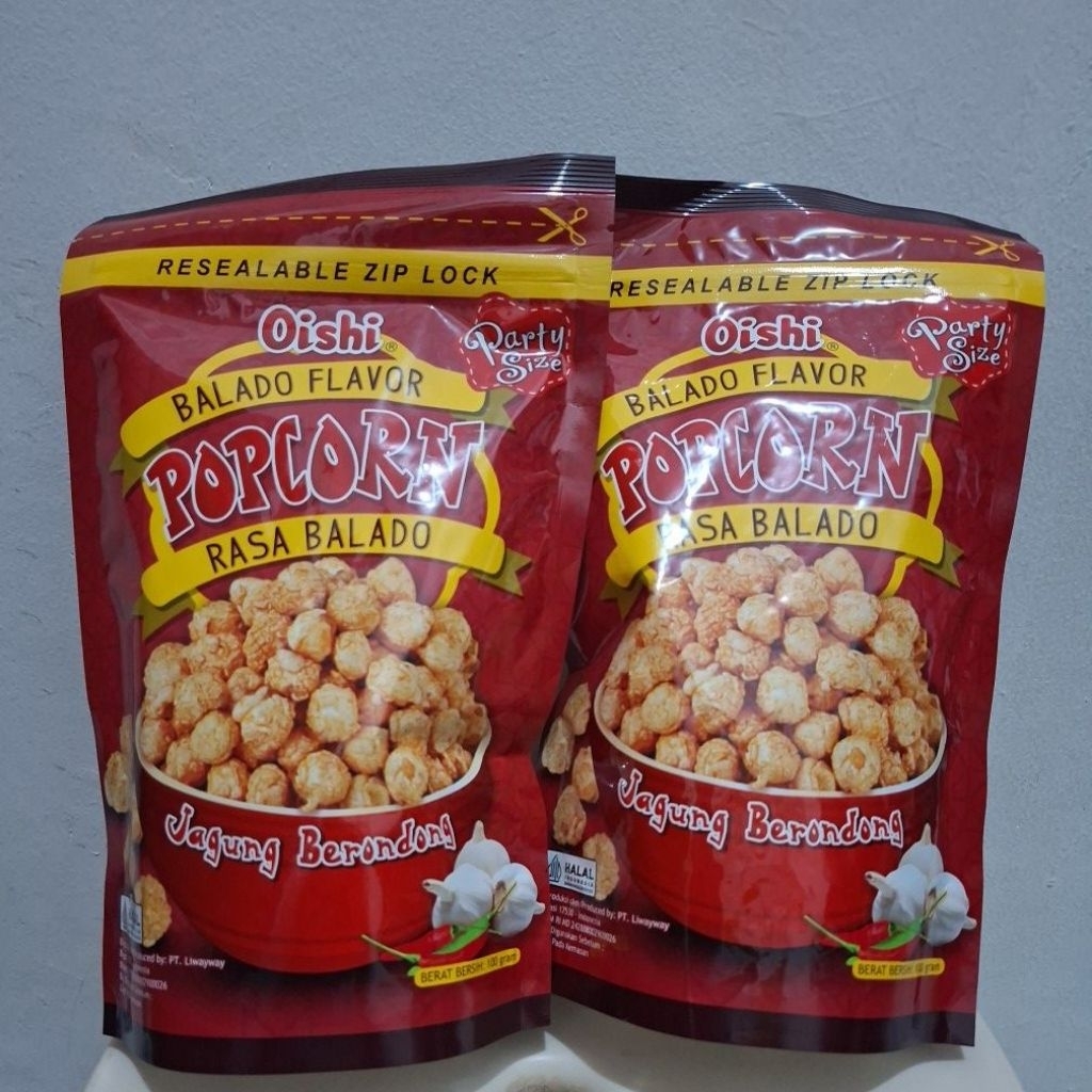 Jual Oishi Popcorn Rasa Balado Party Size 100g | Shopee Indonesia