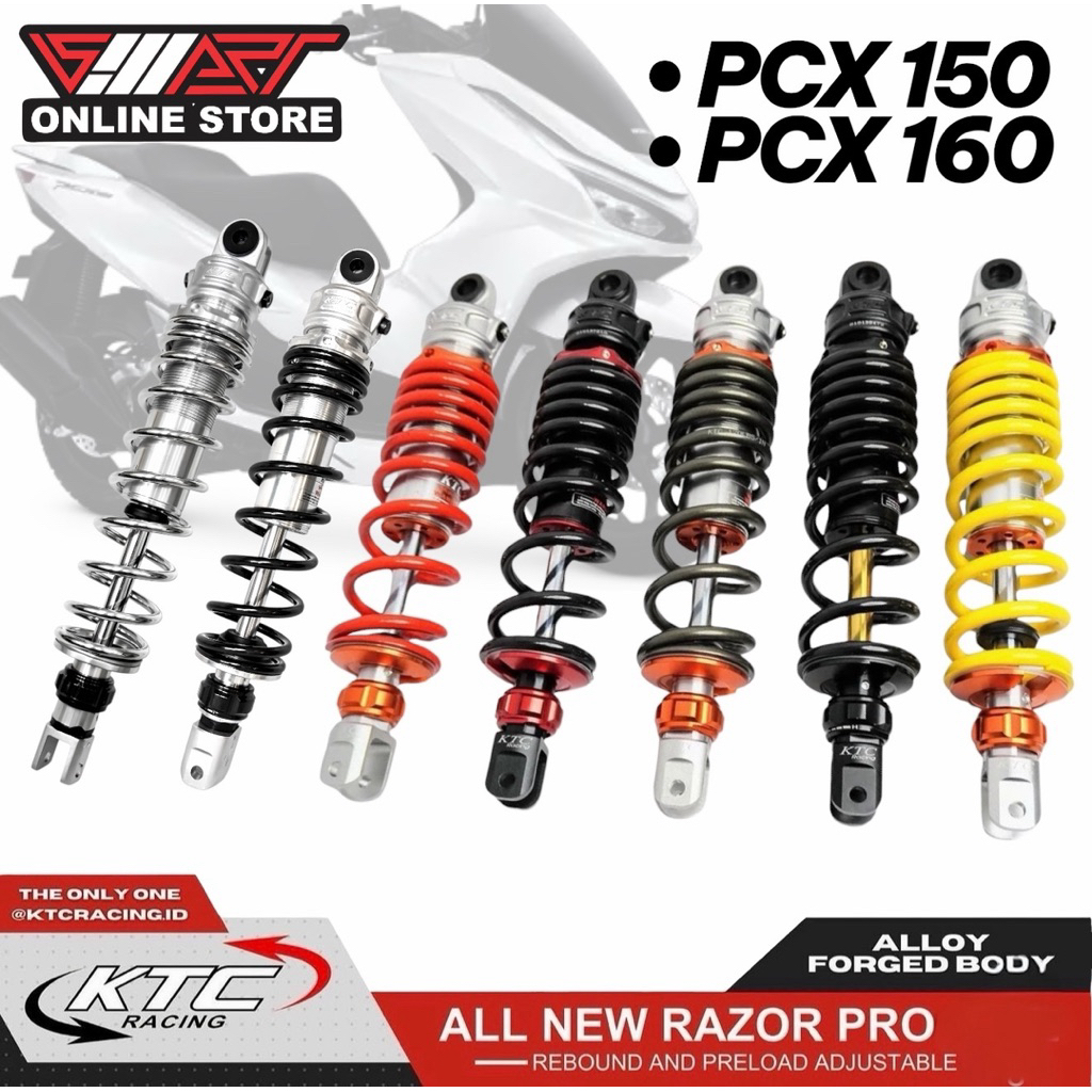 Jual SHOCK KTC RACING RAZOR PRO HONDA PCX 150 PCX 160 ORIGINAL | Shopee ...