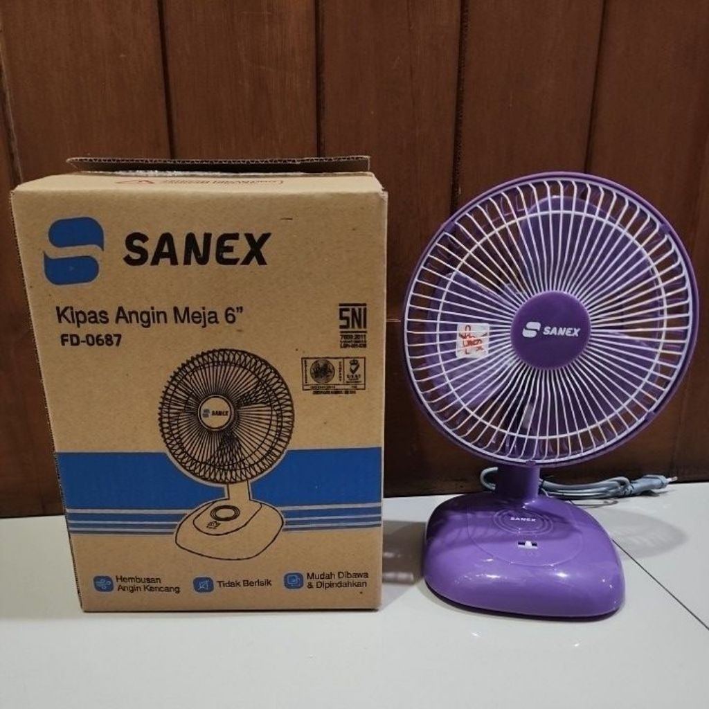 Jual kipas angin desk fan duduk meja sanex 6 inch 6 in ORIGINAL ...