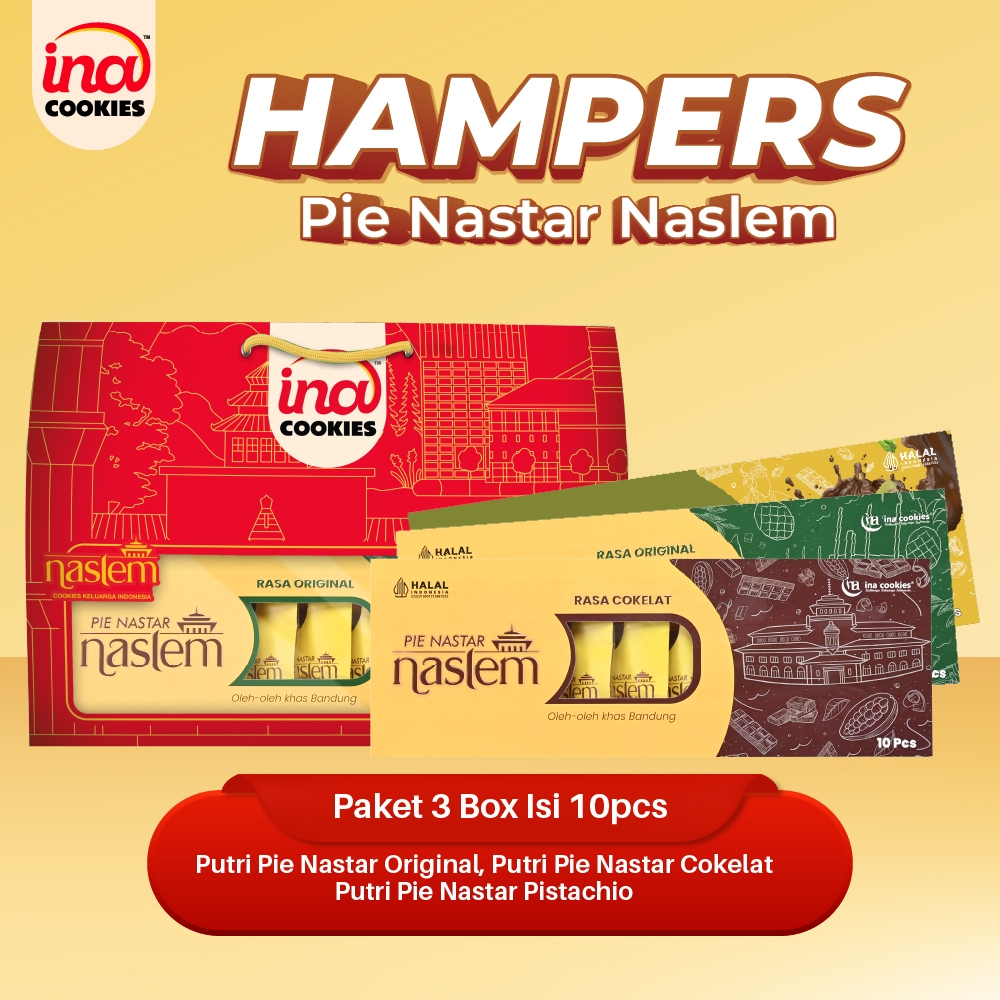 Jual Hampers Pie Nastar Naslem Paket 3 Box isi 10 pcs ( Coklat isi 10 ...