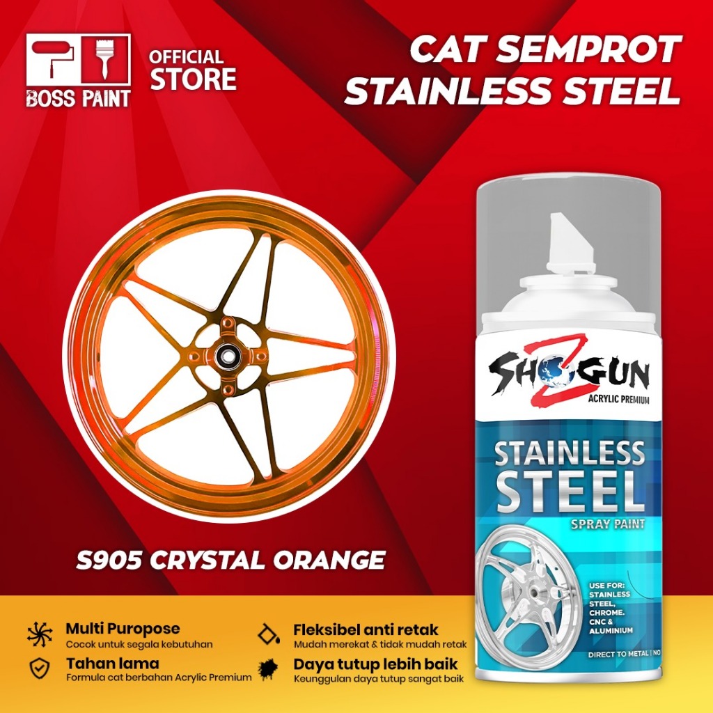 Jual Pilox Pylox Pilok Cat Semprot Shogun Z Cat Stainless Steel Paint ...