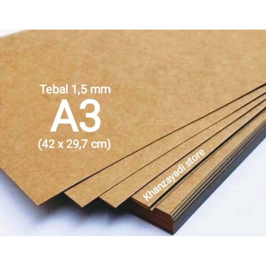 Jual Kertas karton board A3 No.40 hardpaper hardboard yellow board A3 ...