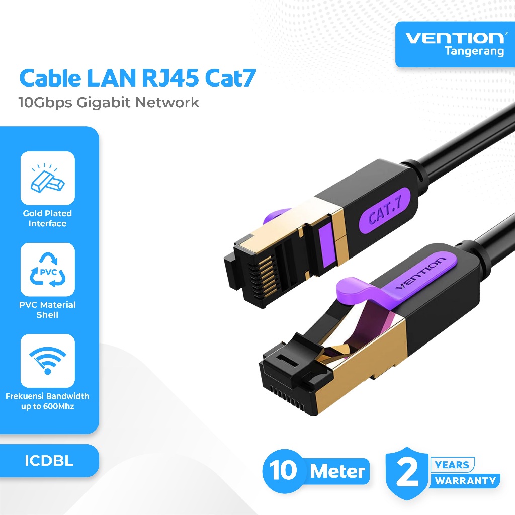 Jual Vention Kabel LAN RJ45 Cat7 UTP Patch Cord Cable 10Gbps Gigabit ...