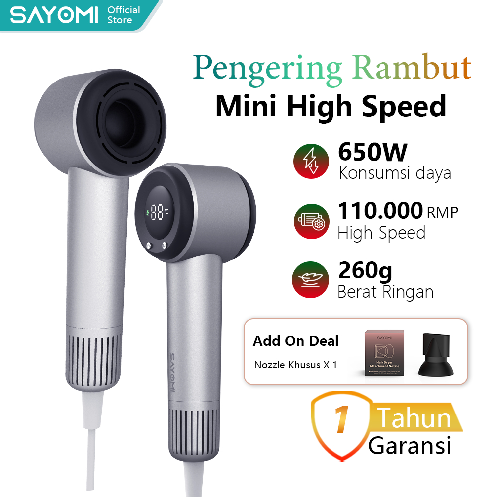 Jual (650W NEW LAUNCH)SAYOMI HD-02S Mini High Speed Hair Dryer Negative ...