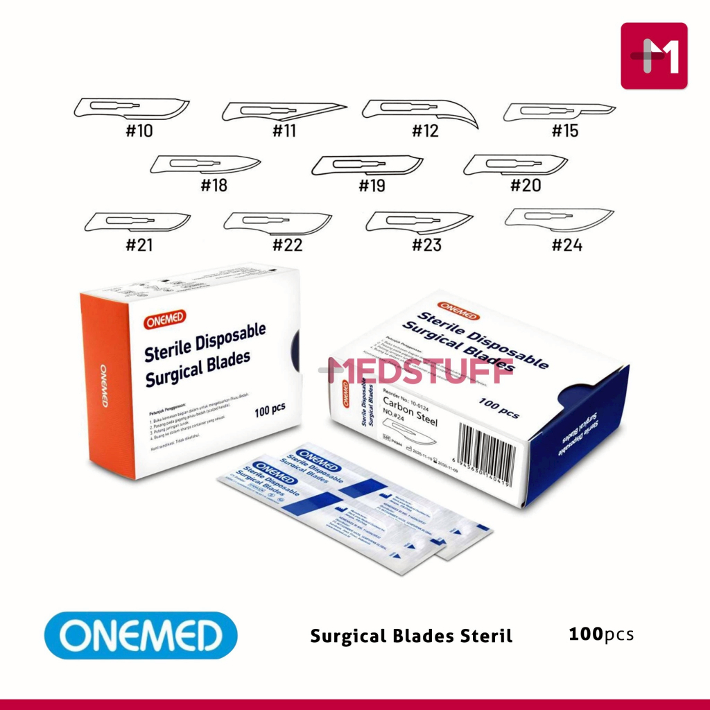 Jual Surgical Blade Onemed isi 100s Bisturi Pisau Bedah Onemed Pisau ...