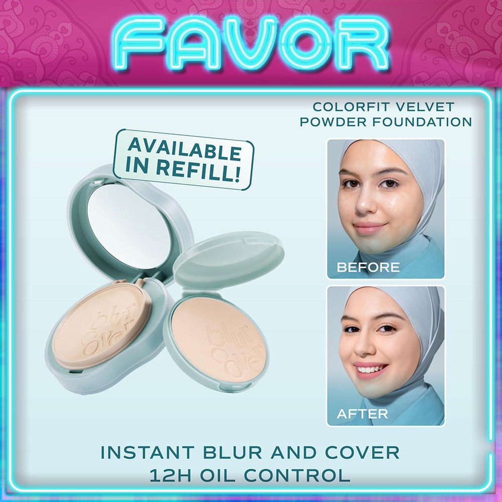 Jual Wardah Colorfit Velvet Powder Foundation REFILL 11g | Shopee Indonesia